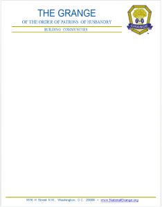 Secretaries Forms - The National Grange